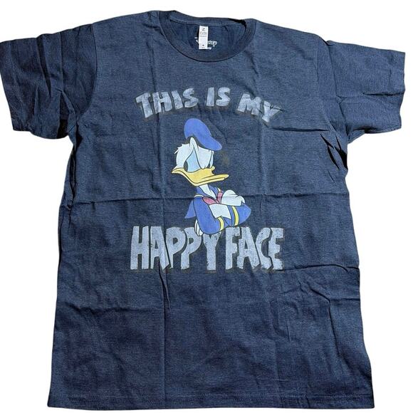 Disney | Shirts | Disney Donald Duck This Is My Happy Face Graphic ...